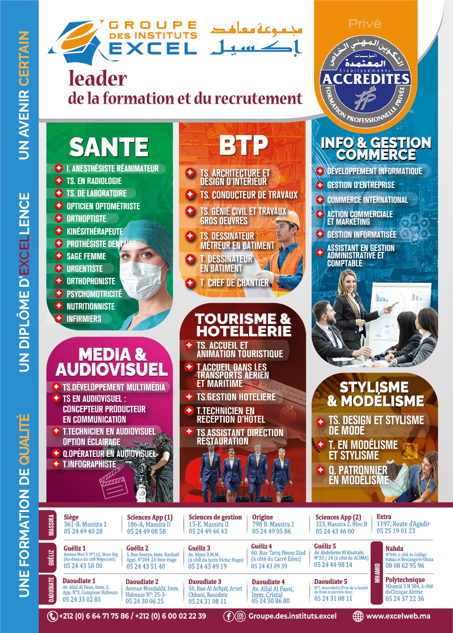 Nos centres - Groupe des instituts Excel